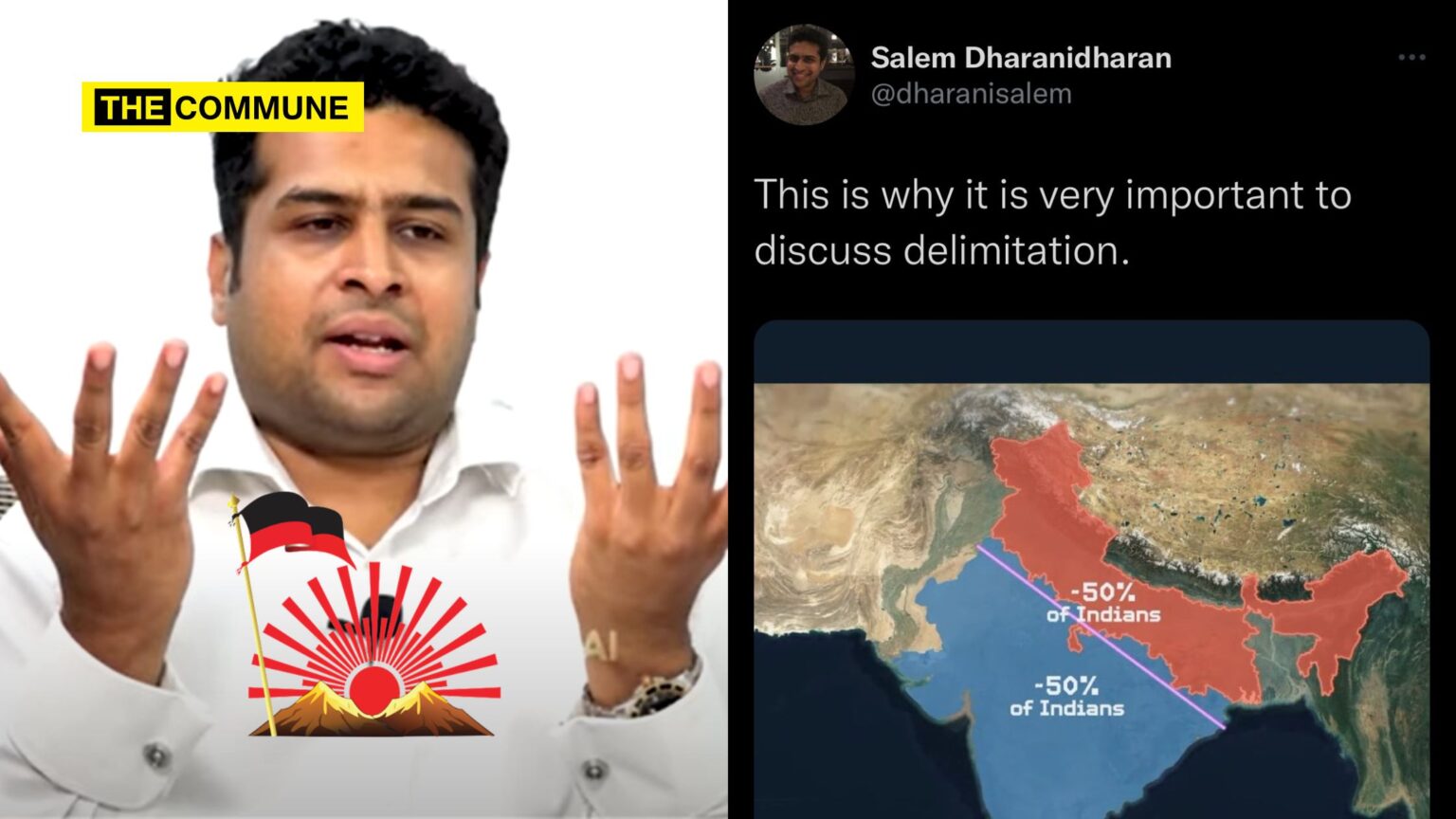 DMK Spokie Shares Distorted Map Of India, Deletes Tweet Later - The Commune