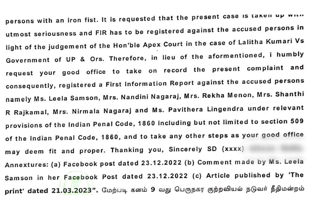 Kalakshetra Issue: FIR Names Leela Samson & 4 Others For Derogating A Girl Student As "Mistress ...