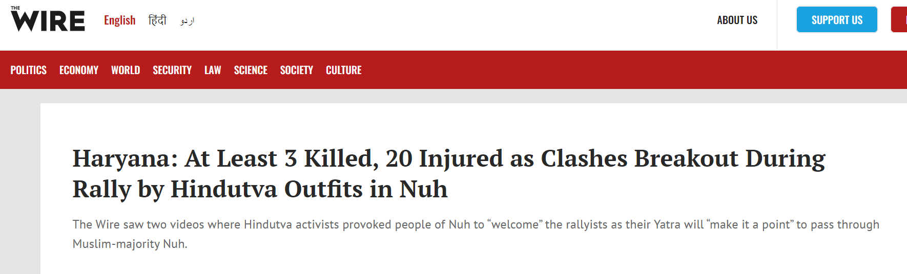 Media Bias: How Various Media Reported The Rioting And Violence In Nuh ...