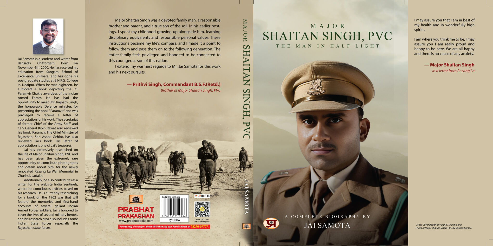 Major Shaitan Singh PVC - The Man In Half Light; Young Author Jai Samota's Ode To Major Shaitan ...