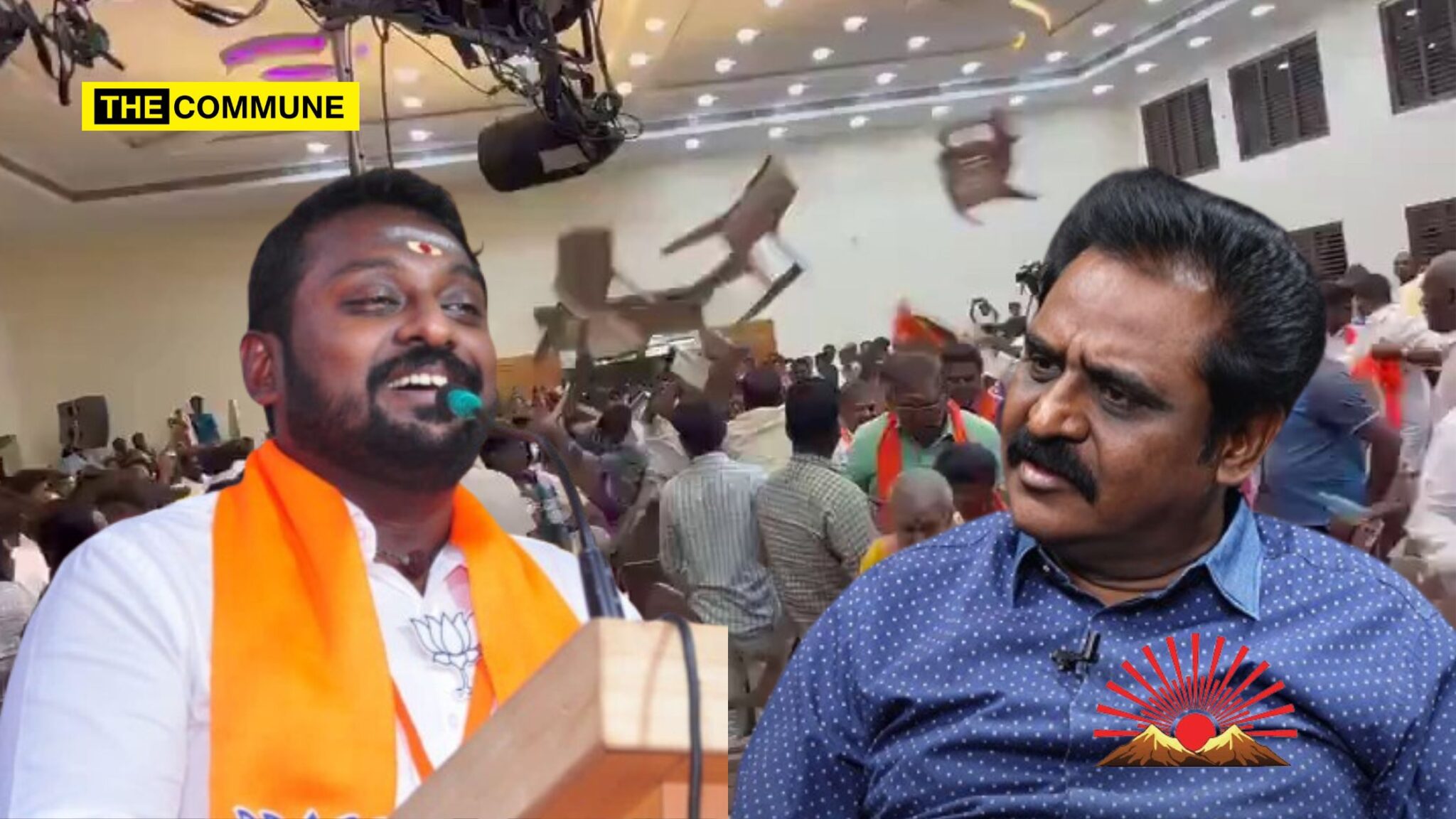 DMK Goons Create Ruckus At News 18 Tamil Nadu's Debate Show Unable To ...