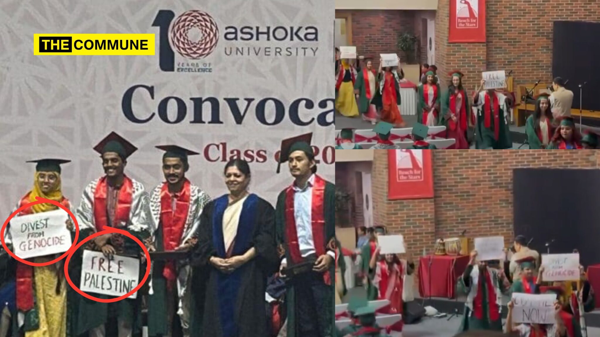 Ashoka University Students Display Pro-Palestine Placards During ...
