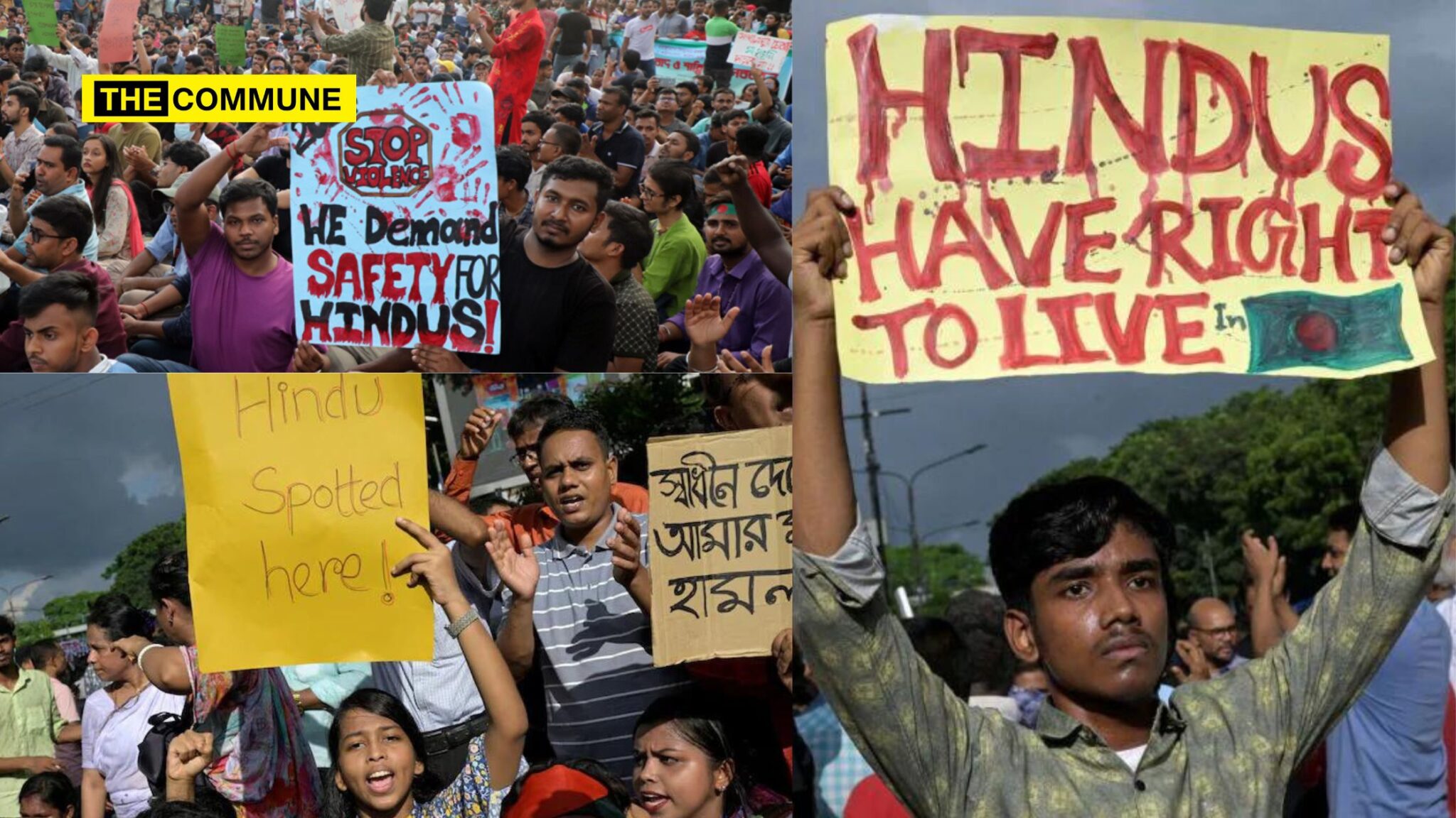 Bangladeshi Hindus Protest In Dhaka Demanding Protection Amid ...