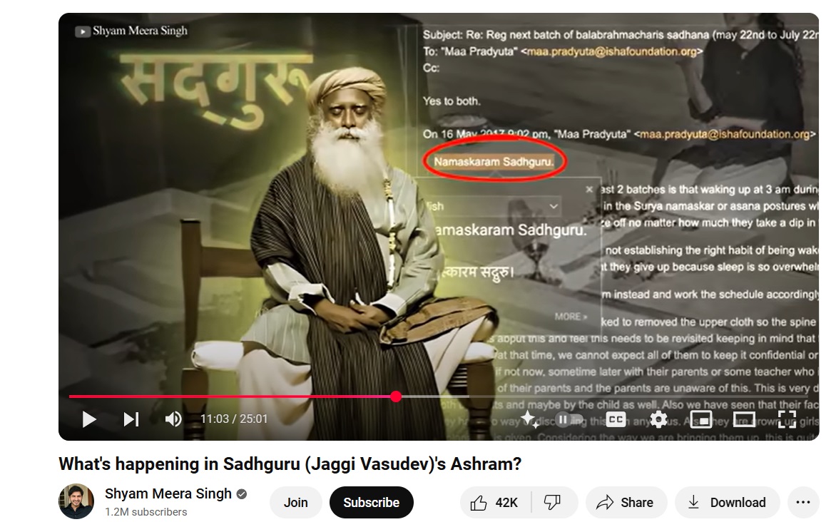 YouTuber Shyam Meera Singh’s Smear Attempt On Isha Foundation Falls Flat; TN Police Close Case ...