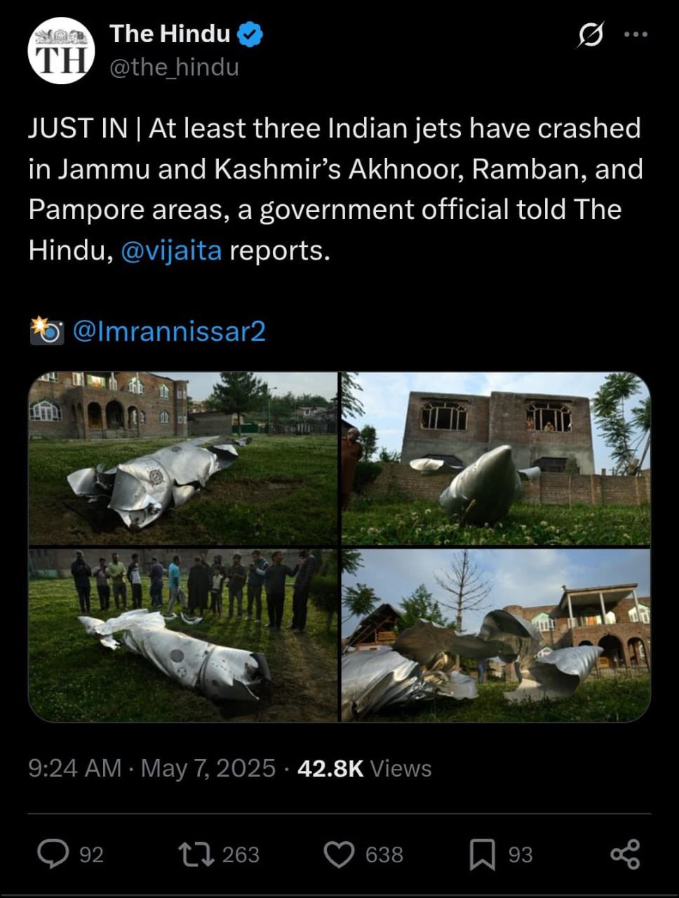 The Hindu Publishes Report Peddling Pakistani Propaganda Amid Operation Sindoor, Silently ...