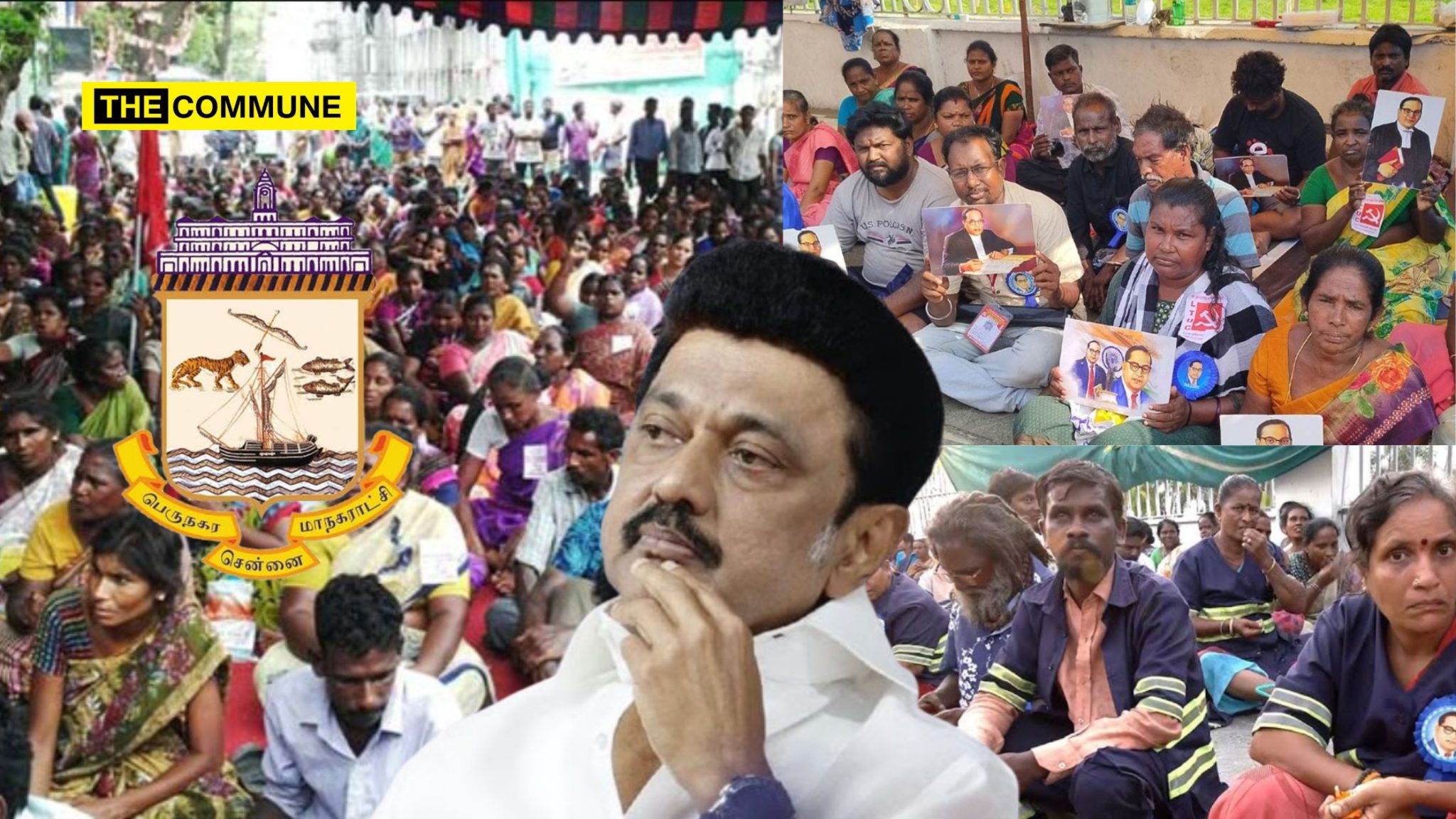 Sanitation Workers Protest For Fourth Day Against Dravidian Model Waste ...
