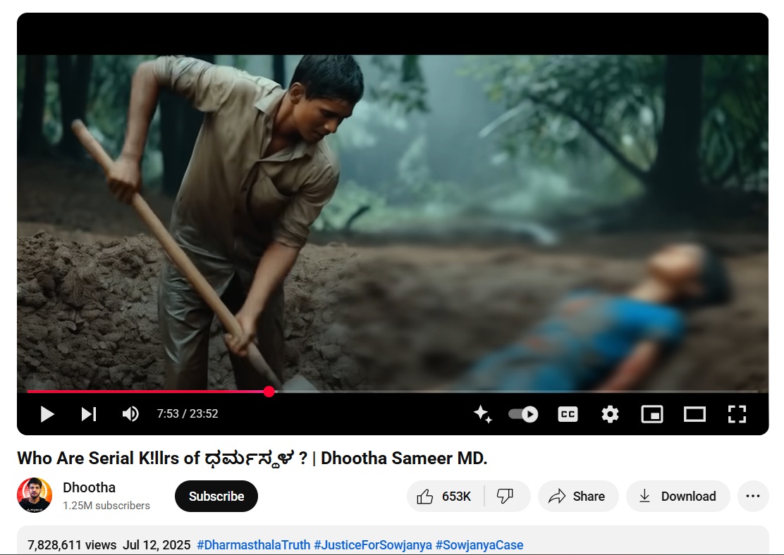 Exposing Sameer MD, The YouTuber Who Is Under Investigation For The Dharmasthala Fake Mass ...