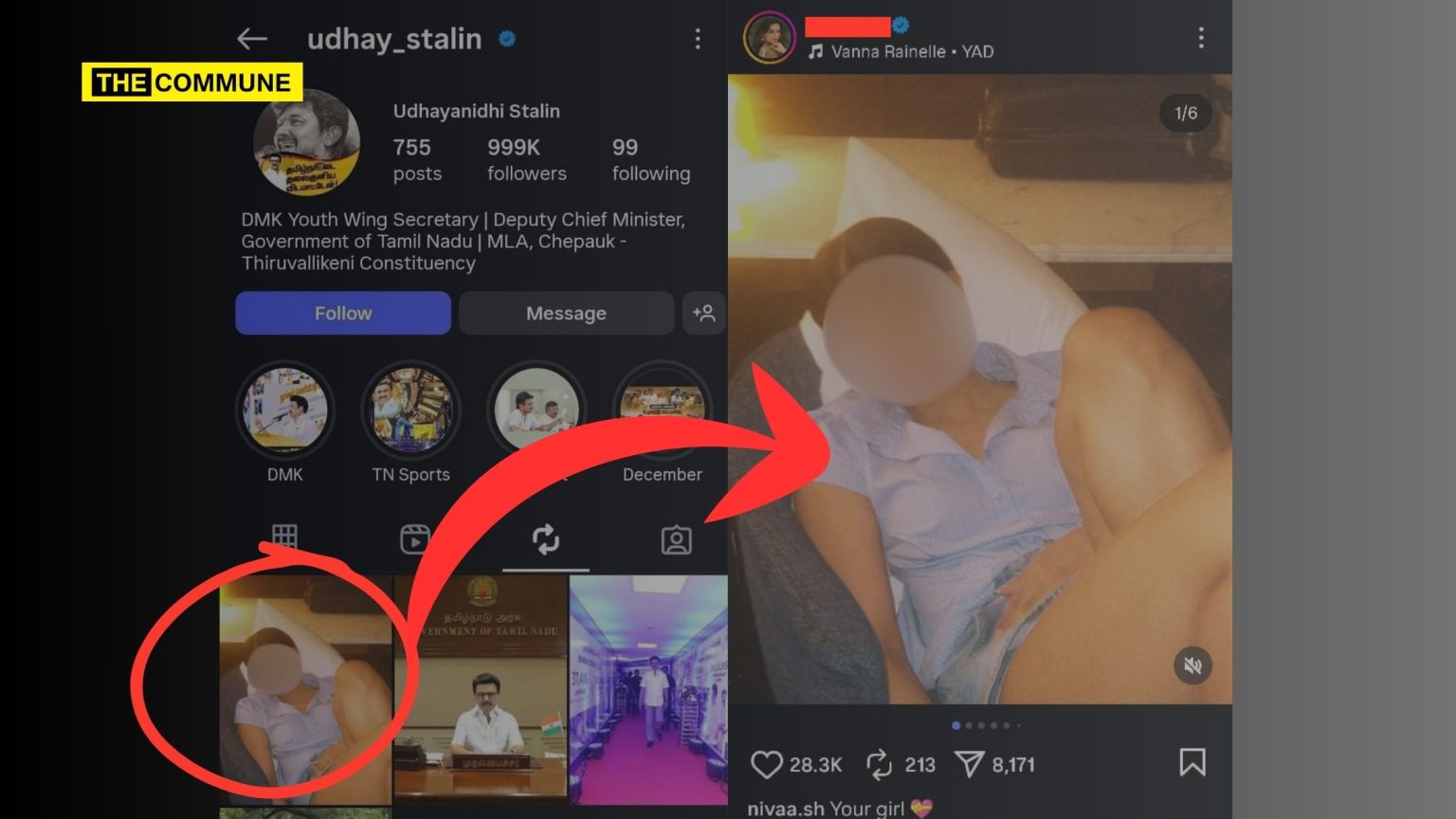 Netizens Roast DMK Scion Udhayanidhi Stalin For Allegedly Resharing Photos Of Actress On His ...