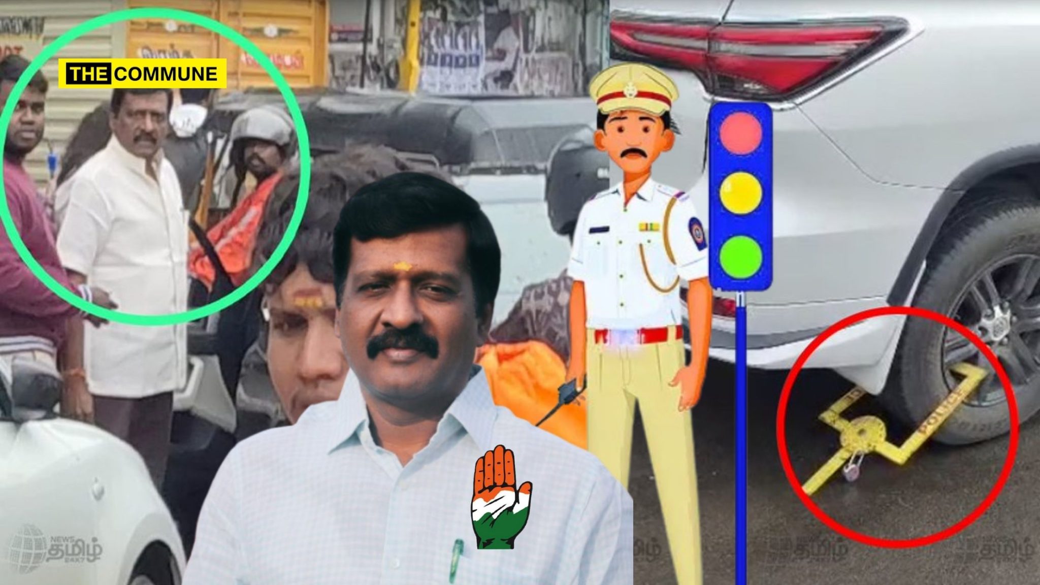 Tamil Nadu Congress MLA Along With Supporters Attack Traffic Police In ...