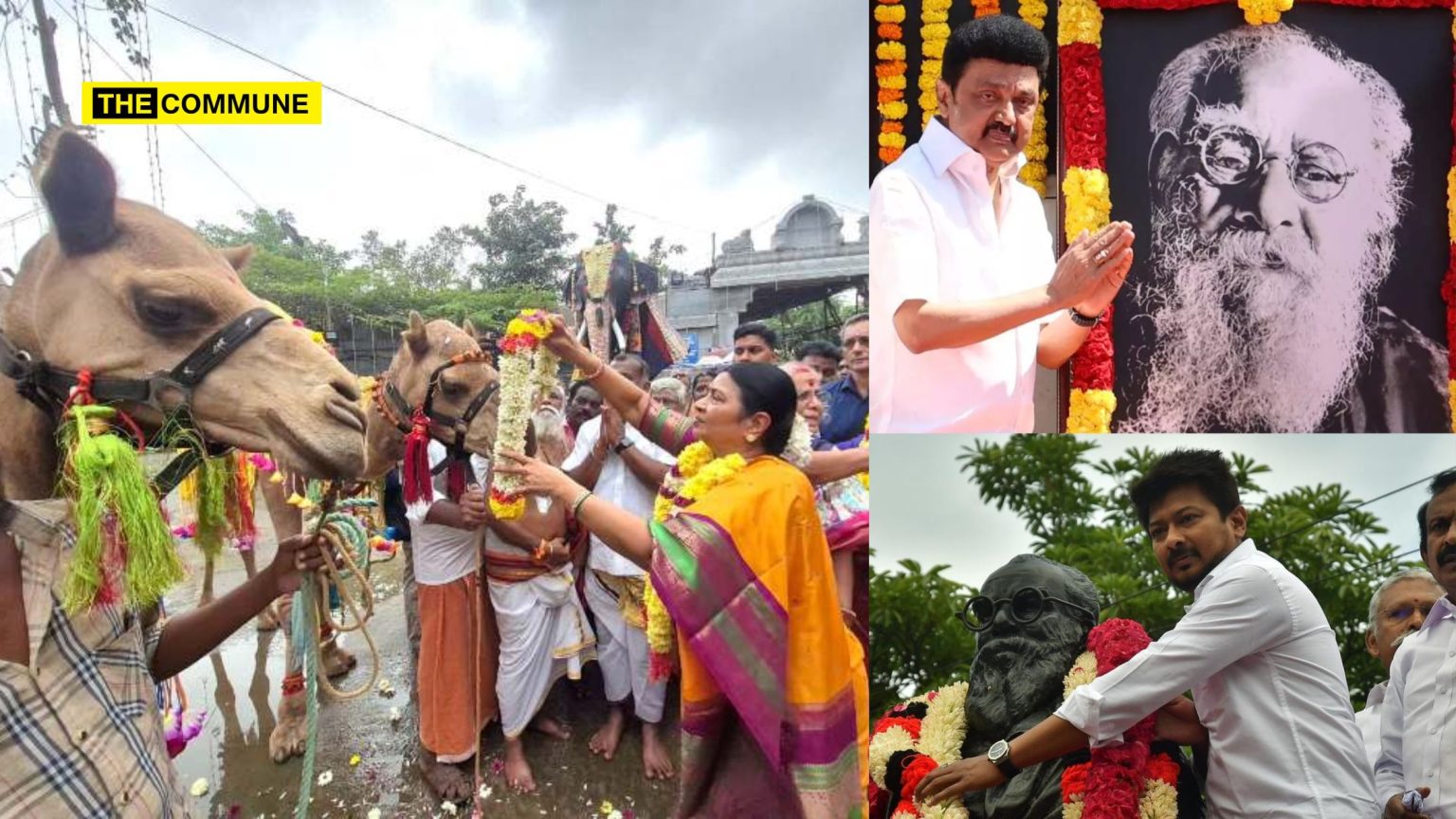DMK Leader MK Stalin's Wife Durga Stalin Offers Puja To Camels Ahead Of ...