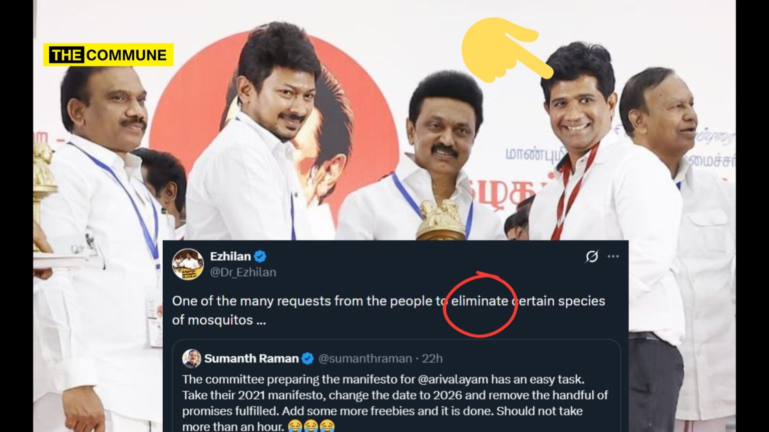 "Eliminate Mosquitoes": DMK MLA "Dr." Ezhilan Gives Genocide Call ...