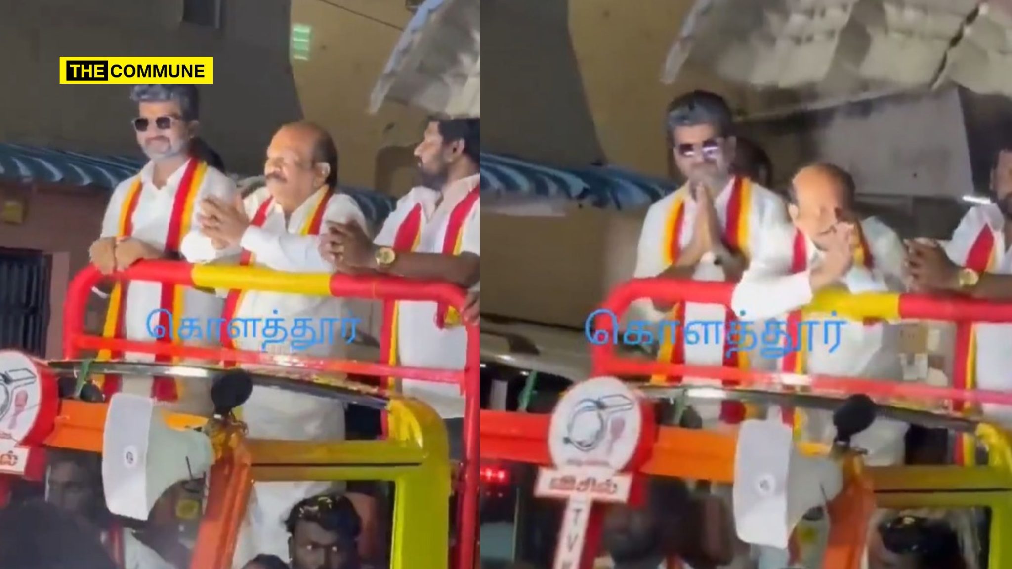 After Vijay Cutout In Trichy, TVK Kolathur Candidate Uses Vijay ...